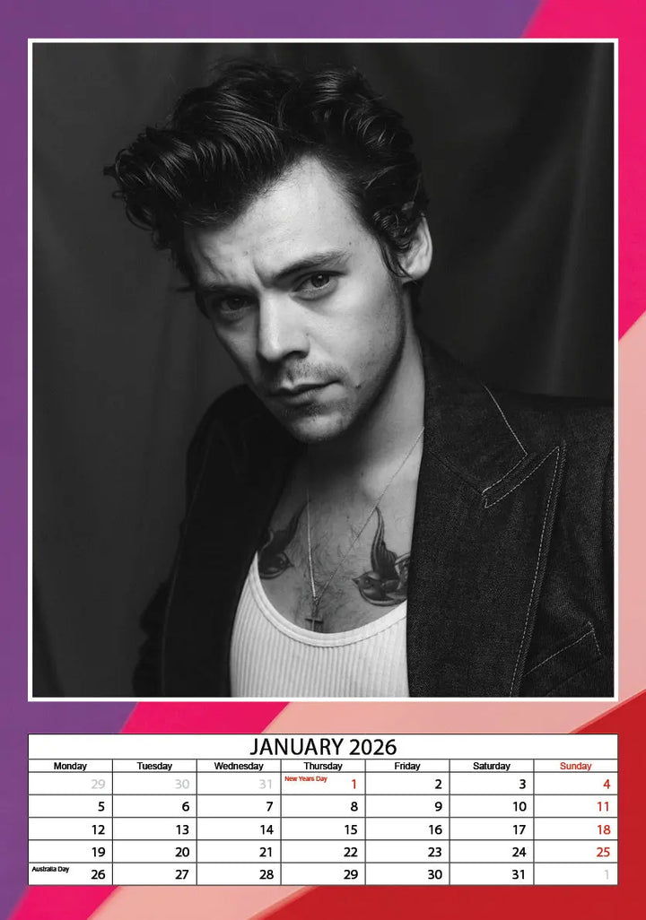 Harry Styles Kalender 2026 Kopen? | Bestel eenvoudig Online