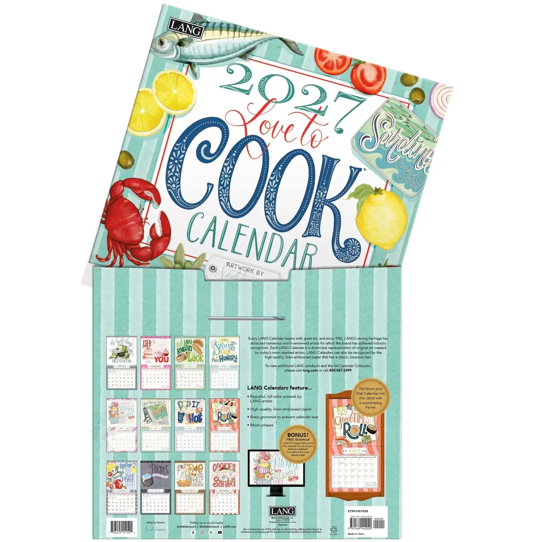 Buy Love to Cook Calendar 2026? | Art Work by Lorilynn Simms